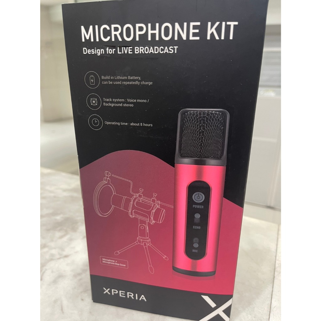 SONY XPERIA 電容 麥克風 麥克風套件 廣播 工作室 錄音 專業 microphone kit | 蝦皮購物