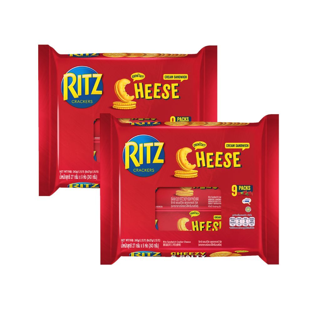 【RITZ麗滋】三明治餅乾-隨手包243g/袋x2袋 (檸檬/起司)｜官方直營 | 蝦皮購物