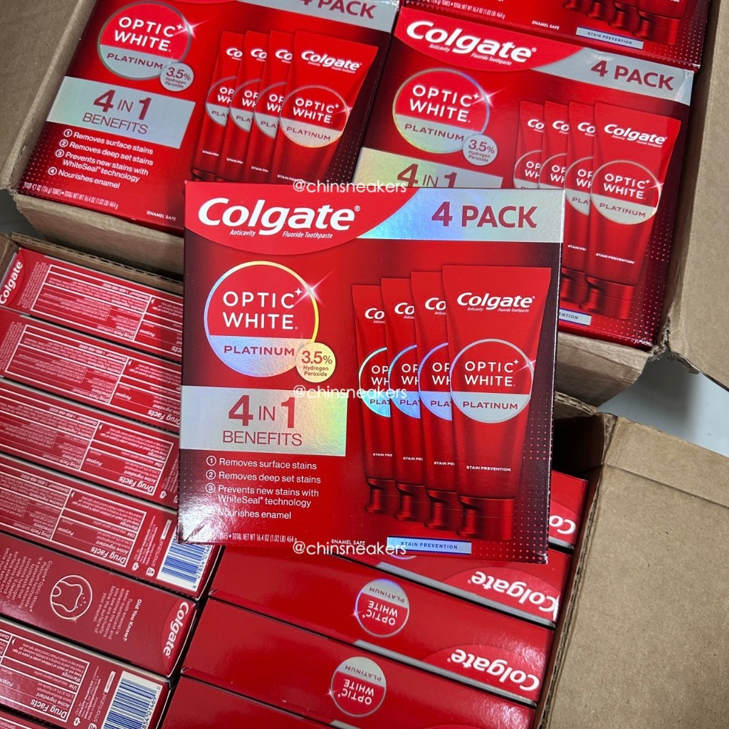 ☆CHIN代購☆ Colgate 高露潔 光感 美白牙膏 一組4條 (116g x 4) 3.5%含氟量 美國進口 | 蝦皮購物