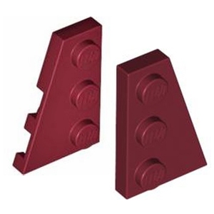 COOLPON｜這是樂高®LEGO®的正版零件 Wedge Plate 3x2 左+右 43722 43723 深紅 | 蝦皮購物