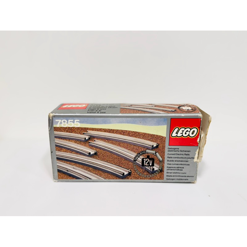 《8成新含運//經典樂高》LEGO 7855 - Electric Railway Curves 12V (附原盒） | 蝦皮購物