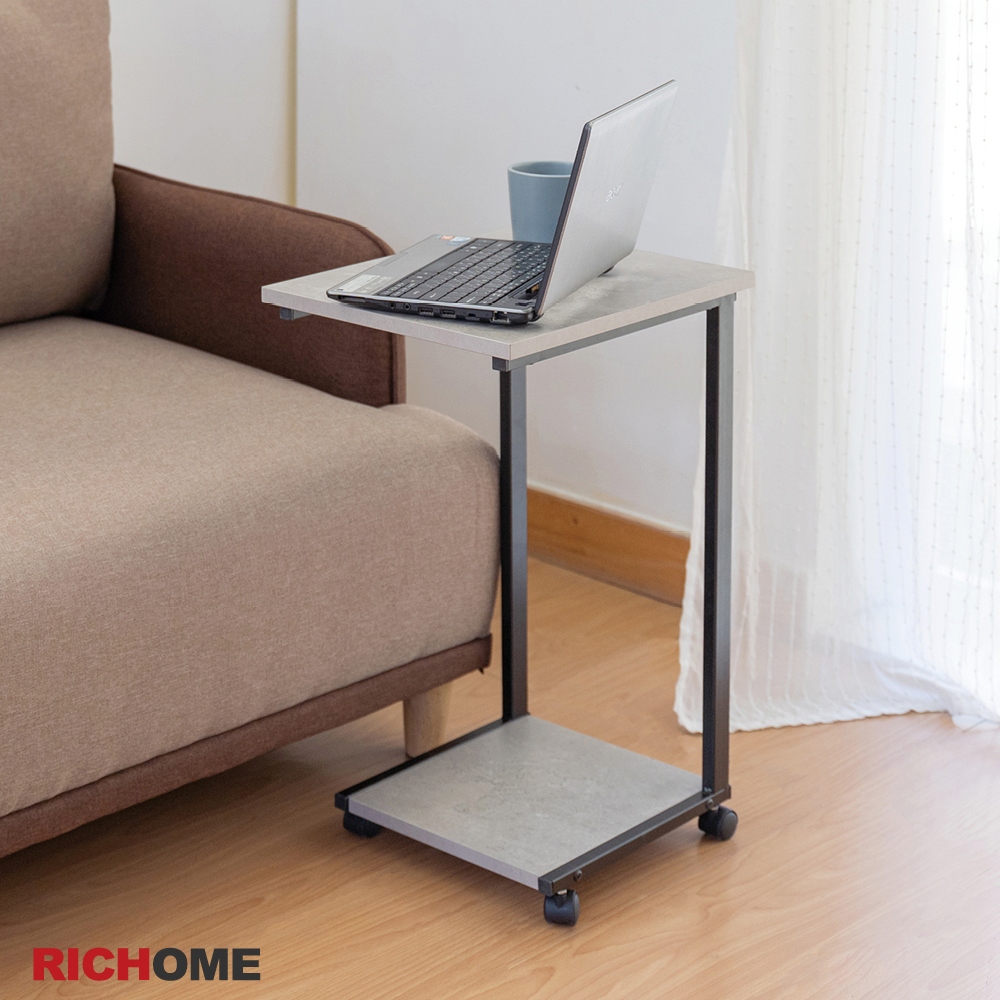 RICHOME 福利品 TA-369 哈姆可調式雙向邊桌 邊桌 茶几 方便桌 筆電桌 小餐桌 輕便桌 輪子 咖啡桌 | 蝦皮購物