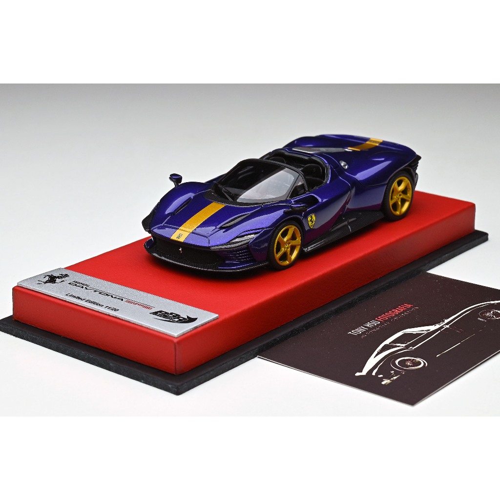 BBR Ferrari Daytona SP3 purple Al Humad 籃紫 皮底 限量20 1/43 | 蝦皮購物