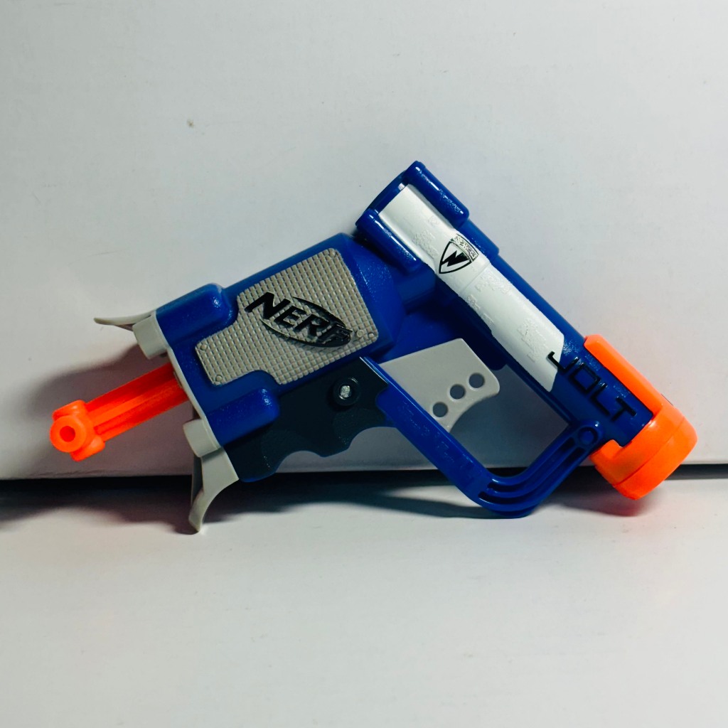 NERF JOLT 藍橘板機 絕版 N-STRIKE 軟彈射擊器 手槍 小手槍 玩具槍 | 蝦皮購物