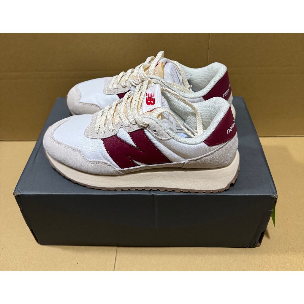 庫存出清 New Balance 237 慢跑鞋 酒紅 NB237 運動鞋 休閒鞋 女鞋 25CM | 蝦皮購物