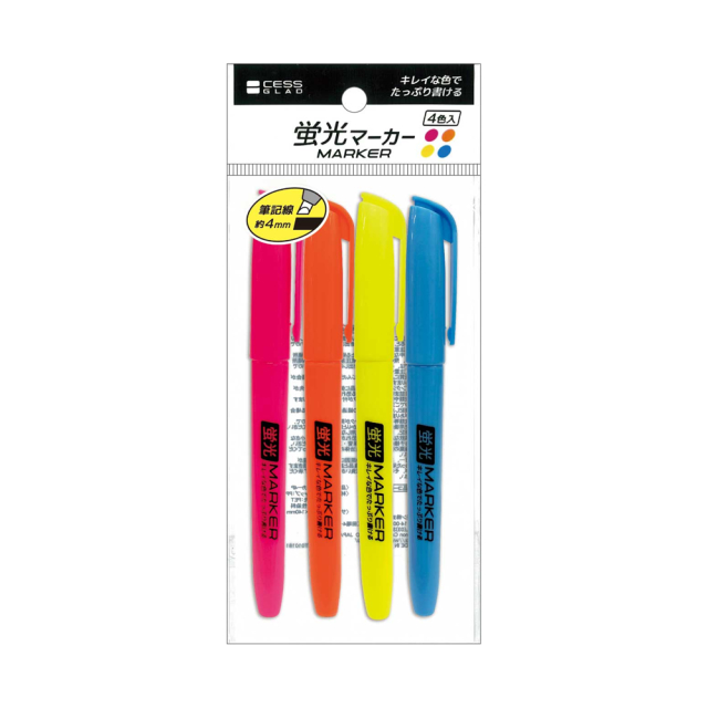 | H.C 全球精選 | - CESS GLAD 螢光筆 4色組 | 蝦皮購物