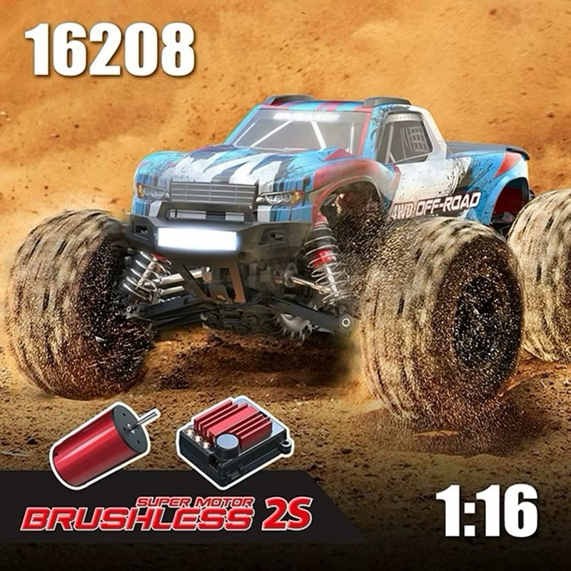 現貨- 美嘉欣 MJX 16208 高速大腳車 2.4G(1/16)無刷四驅 高速大腳車2S 無刷動力 台灣瑪琍歐 | 蝦皮購物