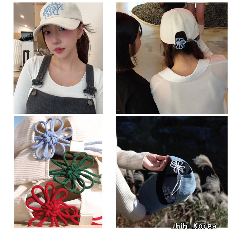 📌現貨+預購 韓國代購 ONGO [FLOWER] KNOT CAP 韓國傳統繩結 雛菊花結 老帽 棒球帽 帽子 燈芯絨 | 蝦皮購物