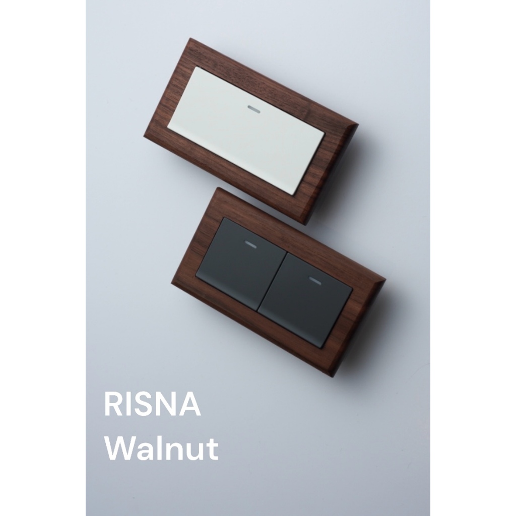 【快速出貨】 開關 插座 Panasonic 國際牌 Risna磁吸式黑胡桃木框 面板 蓋板 l switchpap | 蝦皮購物