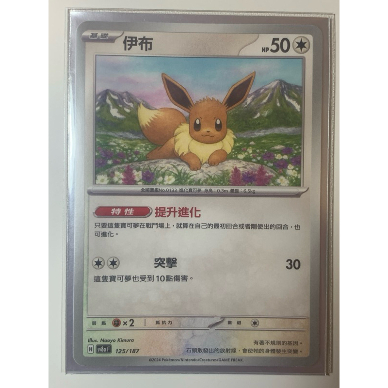 寶可夢 PTCG 伊布 特性提升進化 SV8a 125/187 太晶慶典ex | 蝦皮購物