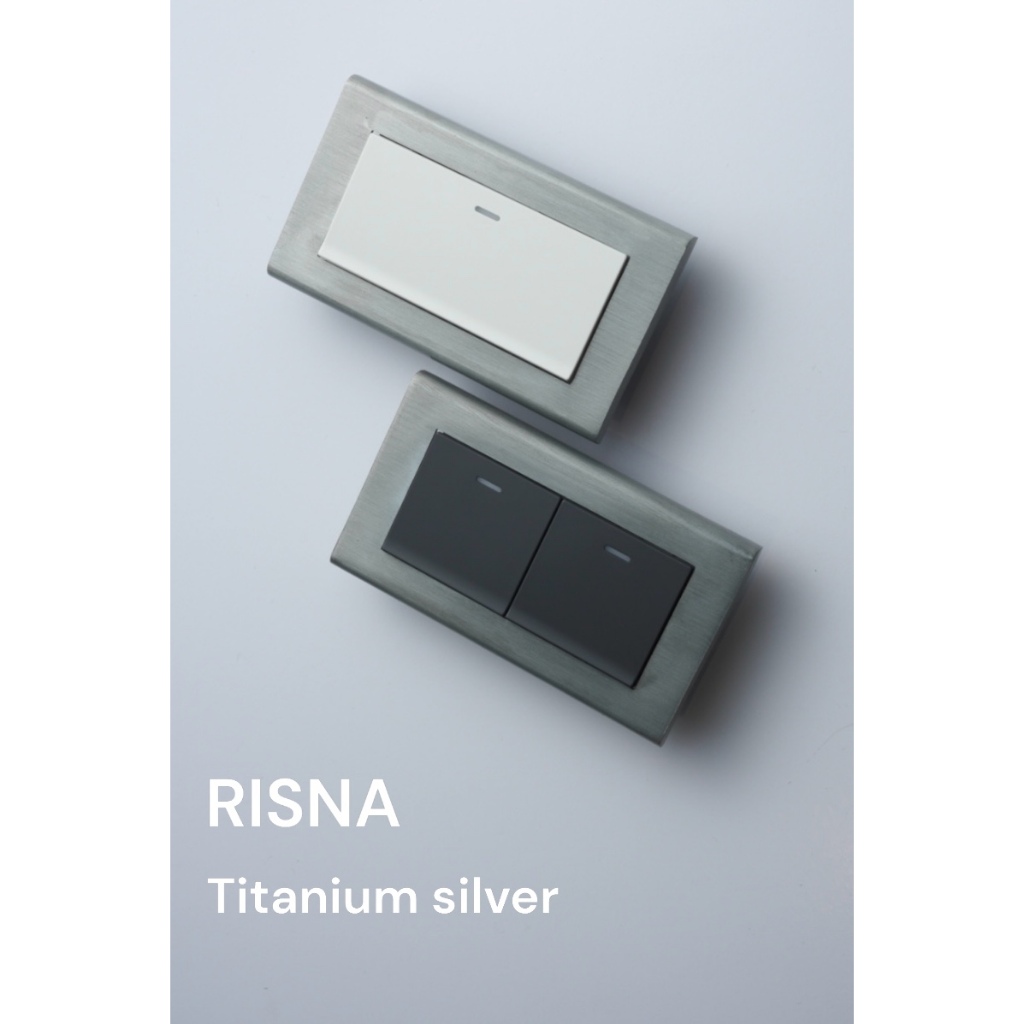 【快速出貨】 開關 插座 Panasonic 國際牌 Risna 鋅合金 鈦銀框 面板 蓋板 switchpapa | 蝦皮購物