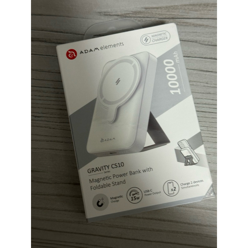 [全新] ADAM 亞果元素 GRAVITY CS10 支架式磁吸行動電源 10000mAh 亞果 磁吸行動電源 | 蝦皮購物