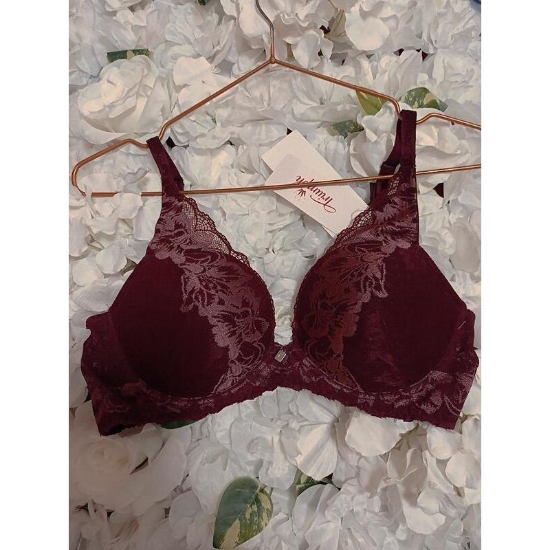 【黛安芬轉售】魔術微塑11-1528空氣棉70B/70C/75A/75B/75C低V集中無鋼圈內衣(EW紅) | 蝦皮購物