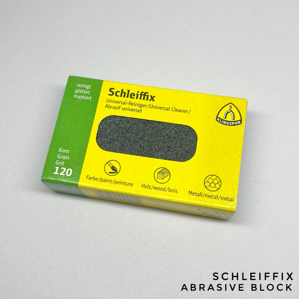 🇩🇪 Schleiffix 120 拋光磚 刮痕修復磚 砂紙塊 不鏽鋼錶帶/錶殼拉絲翻新 德國製 鐘錶維修工具 | 蝦皮購物