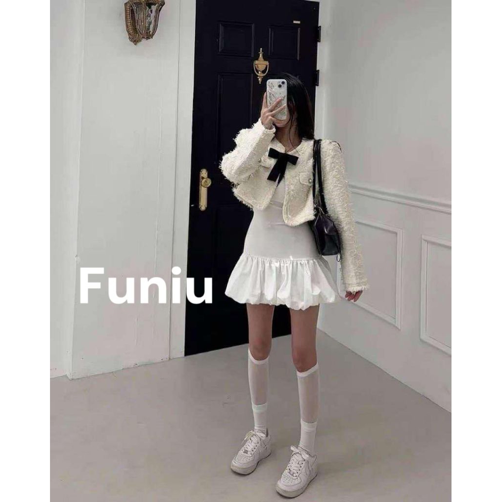 【夏裝】平口泡泡連身短洋「Fu niu」 | 蝦皮購物