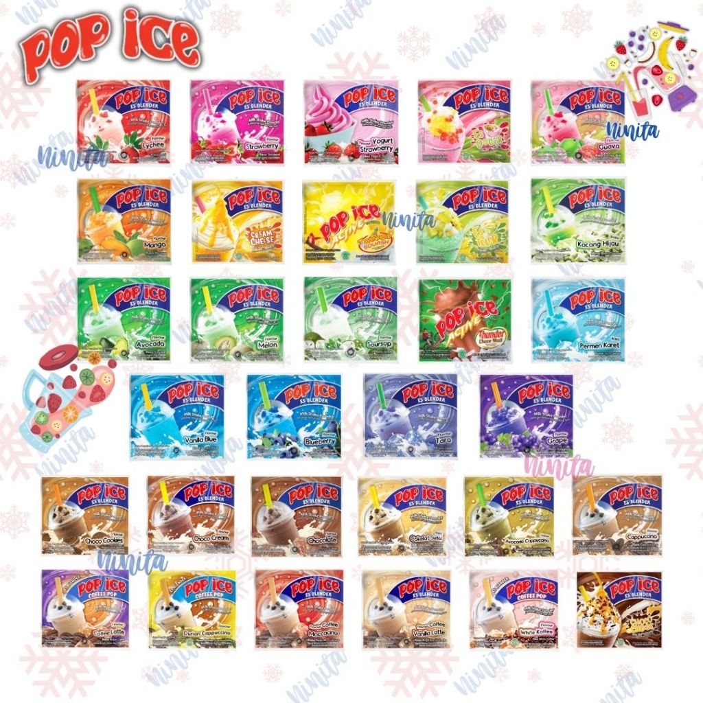 POP ICE Forisa Sachet 隨手包 Minuman Es Blender 印尼 水果 冰沙 飲料粉 沖泡 | 蝦皮購物