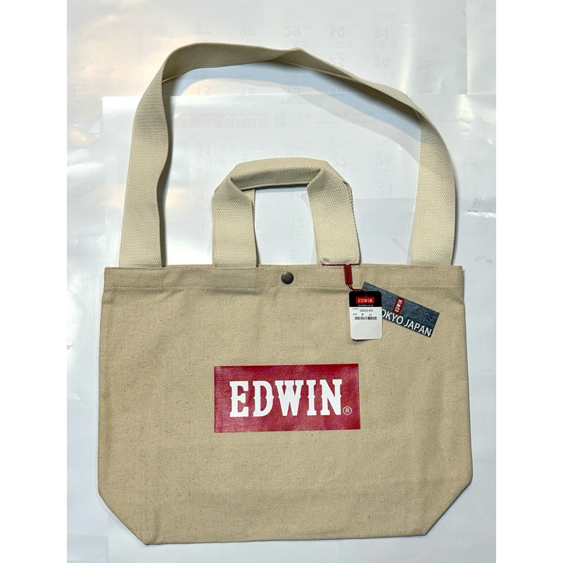 EDWIN 帆布包 帆布袋 Tokyo Japan 肩背 側背 手提 帆布包 帆布袋 大容量帆布袋 全新 | 蝦皮購物