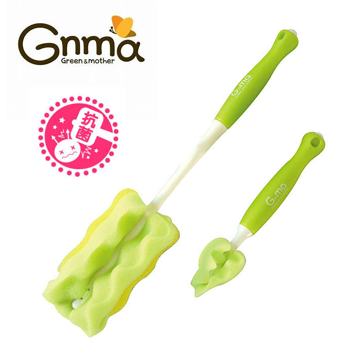 Gnma 抗菌旋轉奶瓶刷組(德國製泡棉) (韓國進口) 奶嘴刷+奶瓶刷 【易美嬰童用品】 | 蝦皮購物