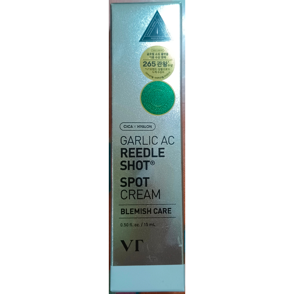 【全台最便宜】VT Garlic AC Reedle Shot Spot Cream 大蒜保濕面皰毛孔調理（15ml） | 蝦皮購物