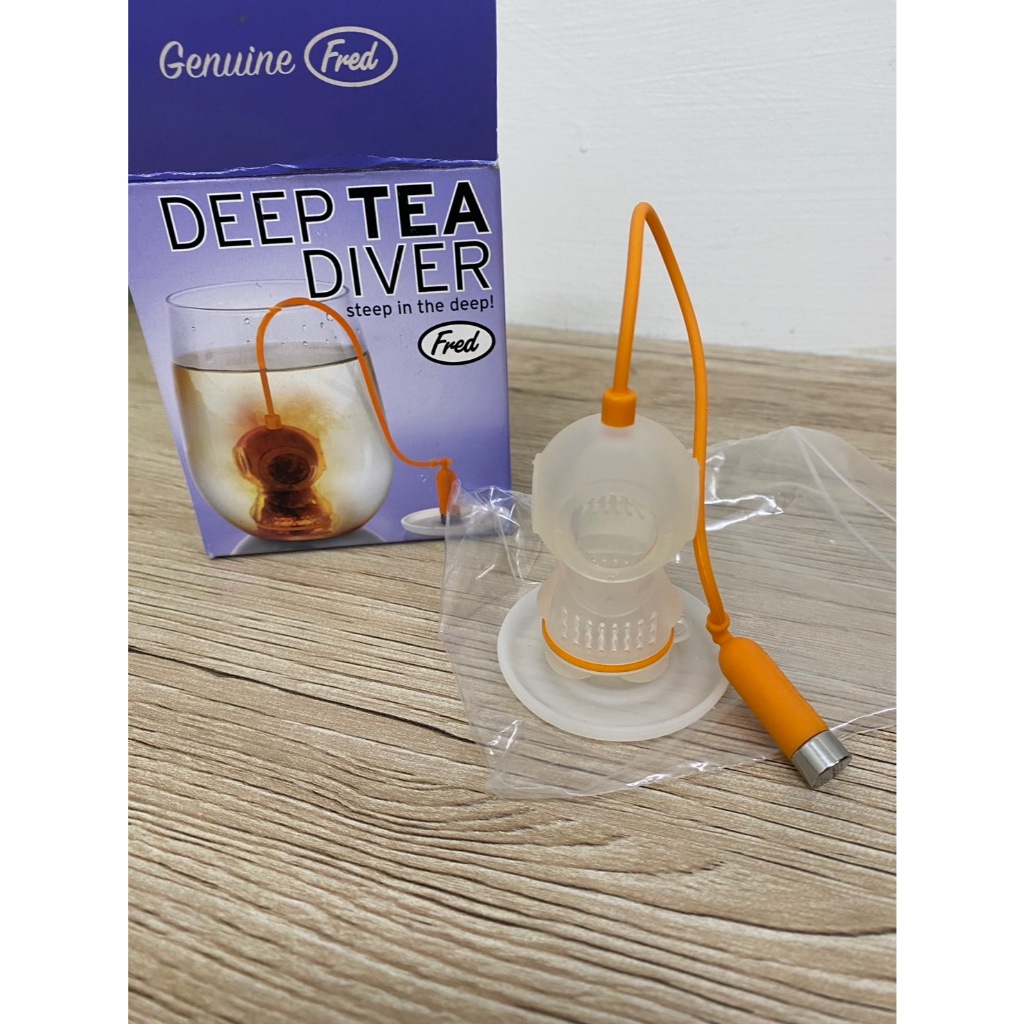 二手 Fred Deep Tea Diver 潛水員造型茶葉濾網 潛水員造型 矽膠茶葉泡茶器 濾茶器 | 蝦皮購物