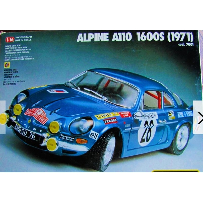 絕版倉庫 自行組裝版 1：16 1971 Alpine A110 1600S Rally racer | 蝦皮購物