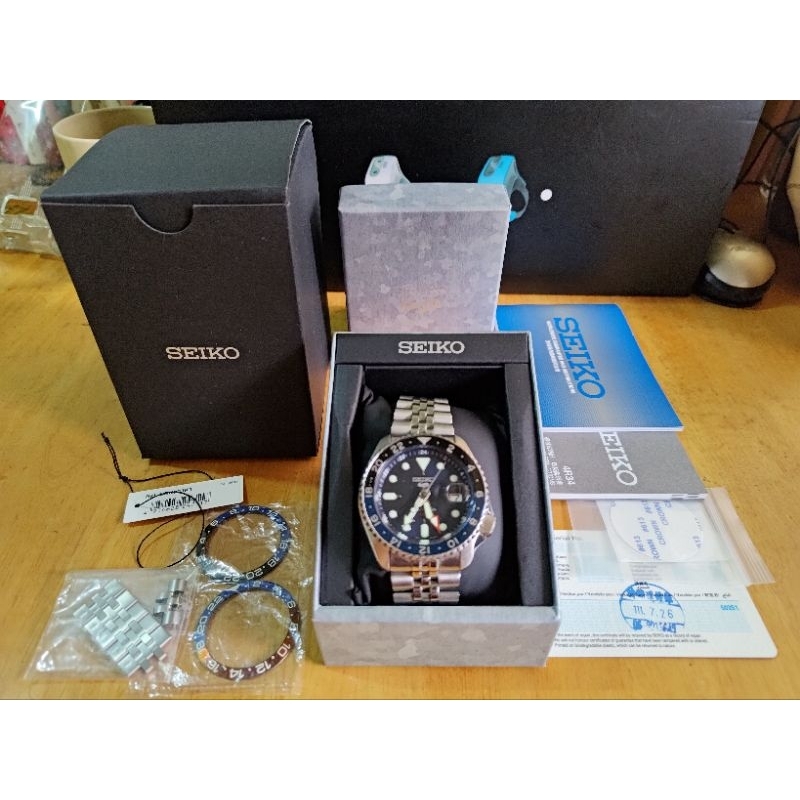 SEIKO SKX003藍黑圈GMT（附改裝圈×2） | 蝦皮購物