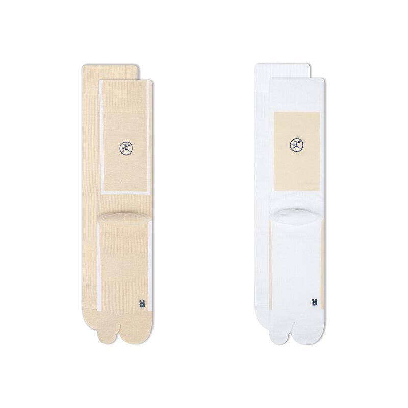 【逢甲 FUZZY】Rifare_co X faam TABI Crew sock 分趾長襪 白色 杏色 分趾襪 長襪 | 蝦皮購物