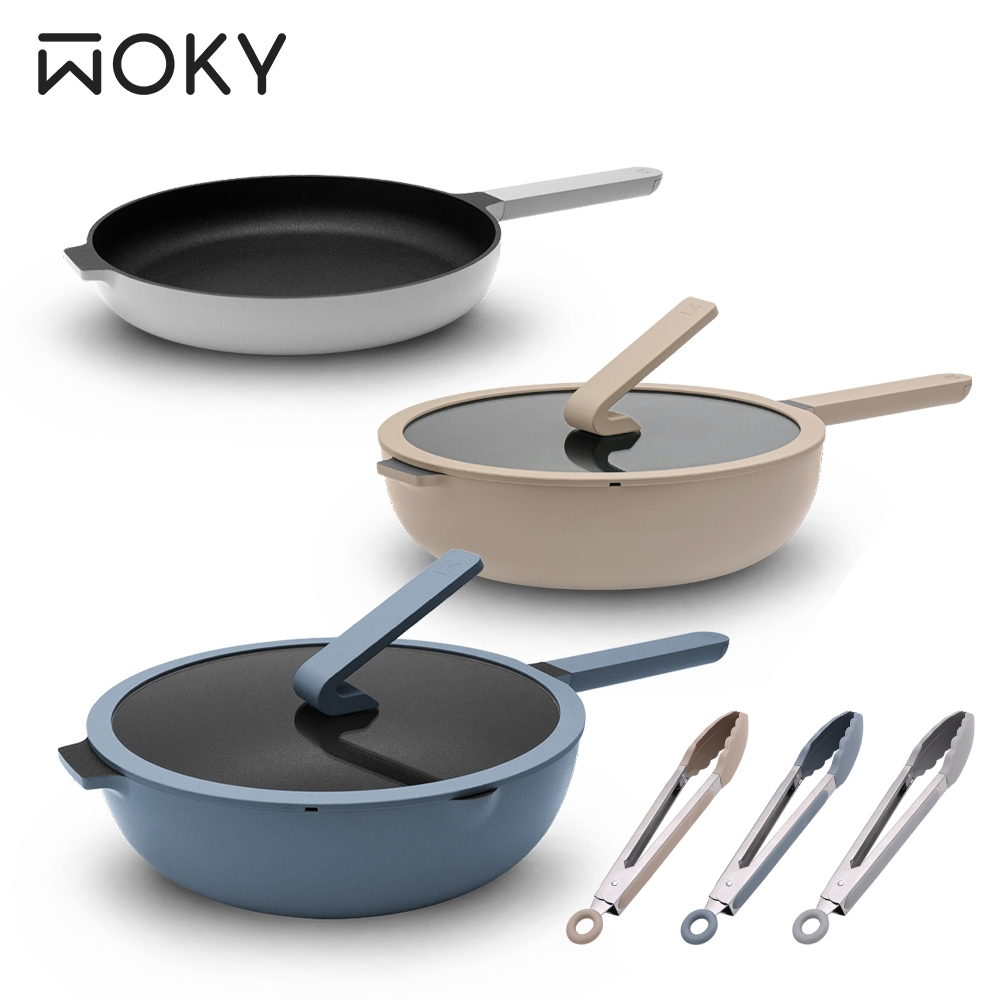 【WOKY 沃廚】Ticera系列哈哈鍋2.0-26/28/32cm 附矽膠料理夾 | 蝦皮購物