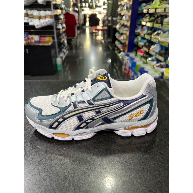ASICS GEL-NYC 2055 男款 正常楦 運動 休閒鞋 1203A542-102 米白綠 | 蝦皮購物