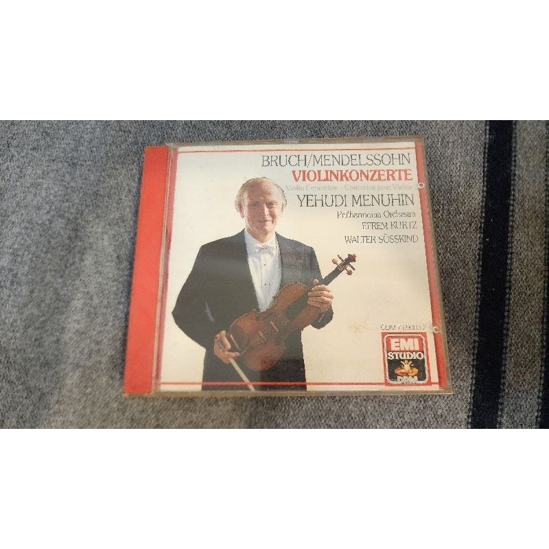 (企鵝三星)Bruch/Mendelssohn小提琴協奏曲 Menuhin 曼紐因 1987年西德全銀圈PDO 01版 | 蝦皮購物