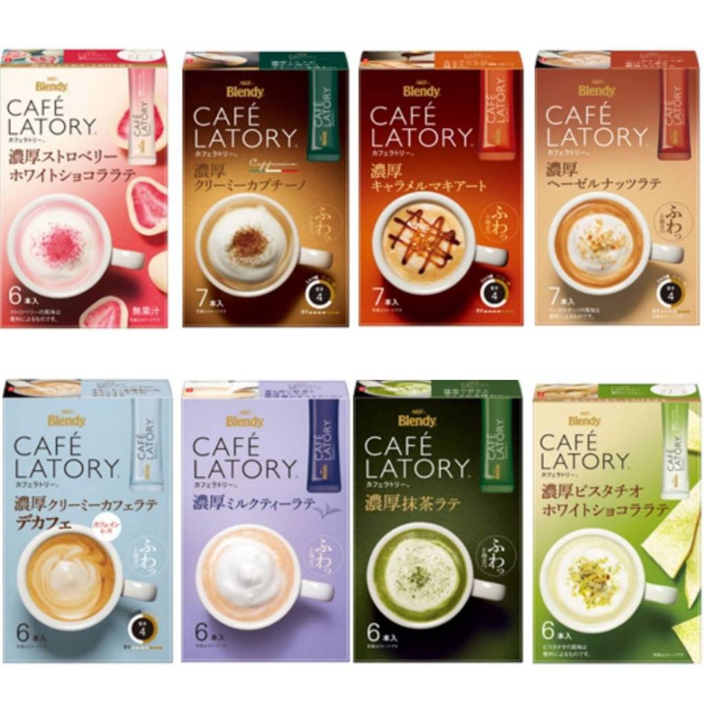 (平價購)2026/4/30 agf cafe latory 濃厚 草莓 奶茶 卡布奇諾 焦糖瑪奇朵 榛果 奶油 抹茶 | 蝦皮購物