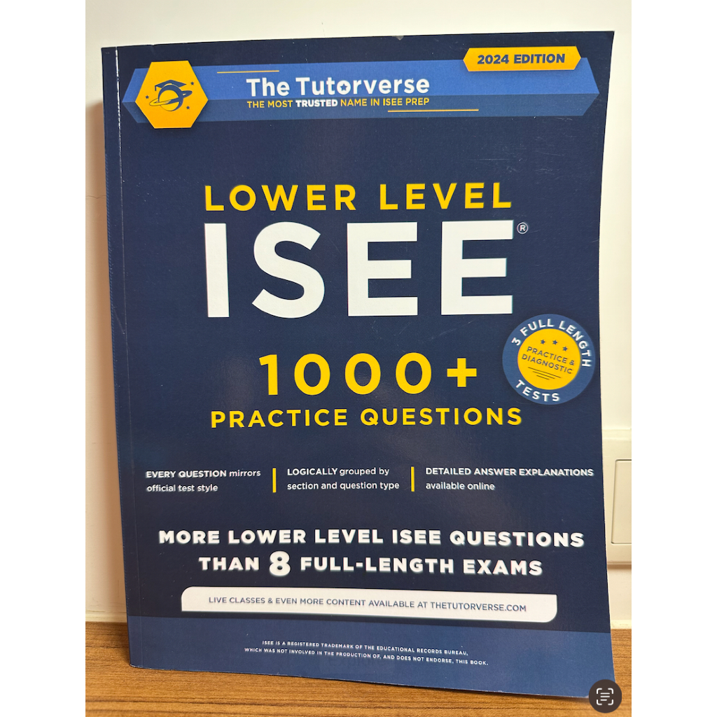 Lower Level ISEE: 1000+ Practice Questions 美國學校入學考試練習本 | 蝦皮購物