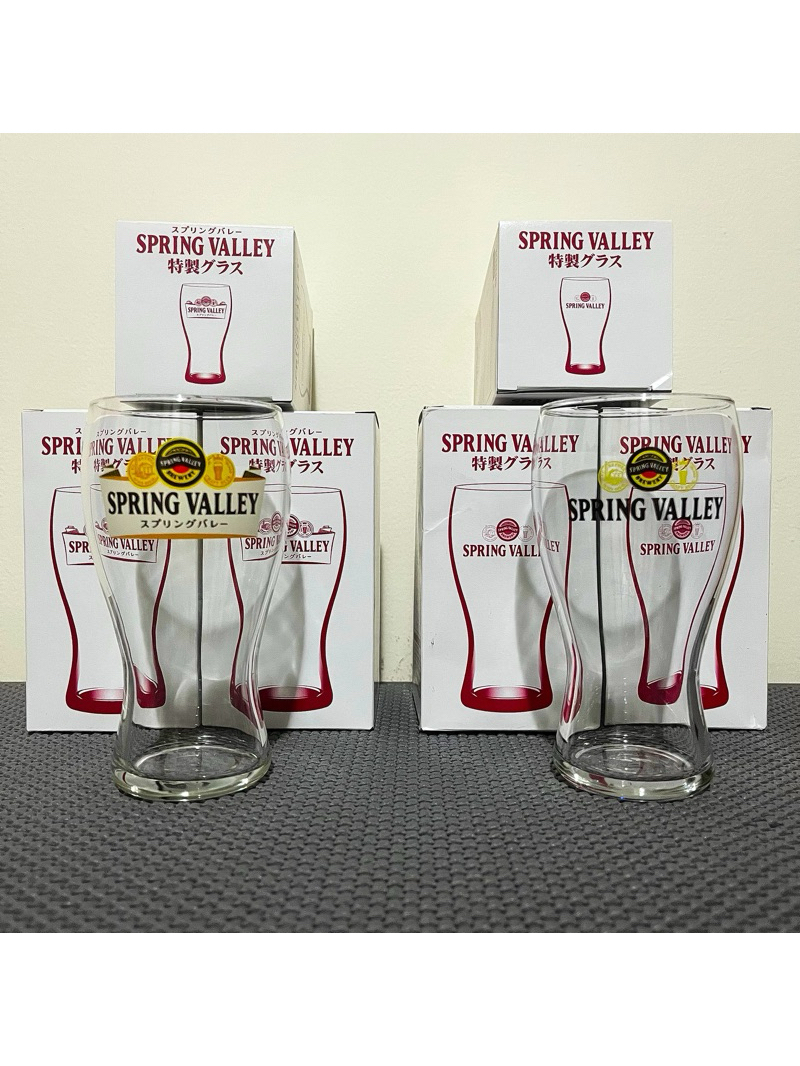絕版 日本製 KIRIN 麒麟 SPRING VALLEY 春谷 啤酒杯 豐潤496 白 香 | 蝦皮購物