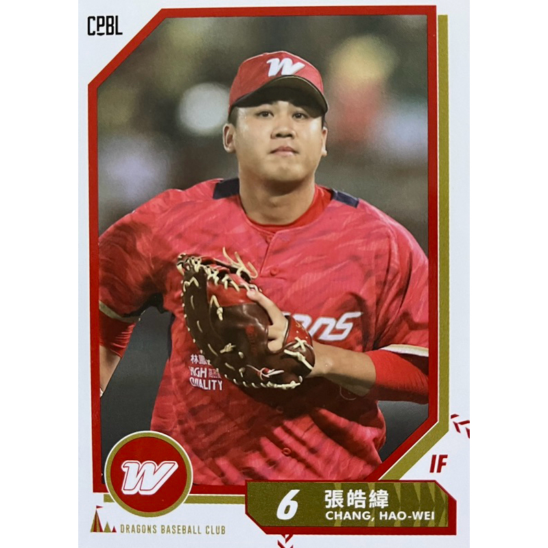 2023 CPBL 中華職業棒球大聯盟 味全龍 張皓緯 普卡球員卡 | 蝦皮購物