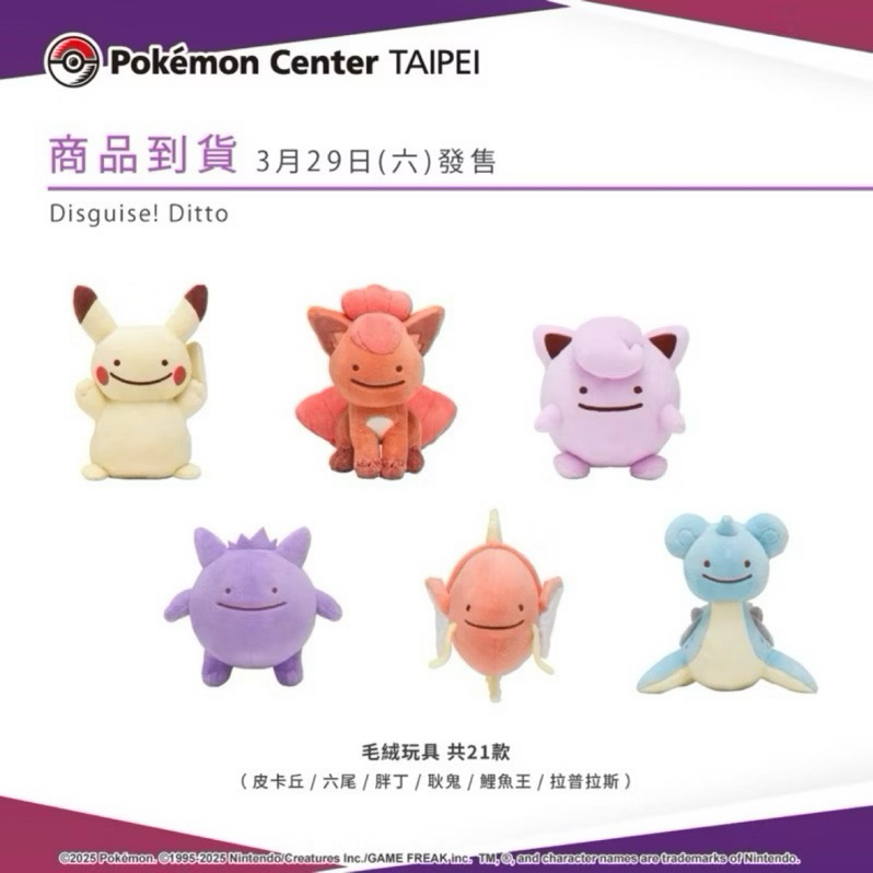 全新現貨-台灣寶可夢中心限定 百變怪系列娃娃 Disguise！Ditto 系列 卡比獸 胖丁 | 蝦皮購物
