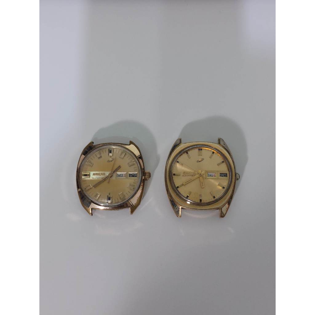 瑞士製 英納格 Enicar day date 鍍金 土星 logo 大三針 機械錶 古著 腕錶 手錶 | 蝦皮購物