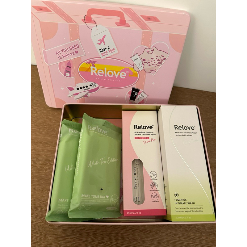 Relove 10週年限定套組 胺基酸私密潔淨凝露 + 私密弱酸香氛護理噴霧+ 私密 濕紙巾 *2 私密洗 | 蝦皮購物