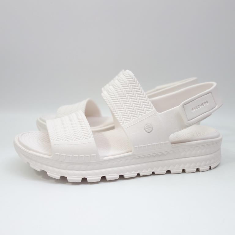 . SKECHERS ARCH FIT FOOTSTEPS 111461WHT 涼鞋 拖鞋 足弓支撐 足弓適應鞋墊 女款 | 蝦皮購物
