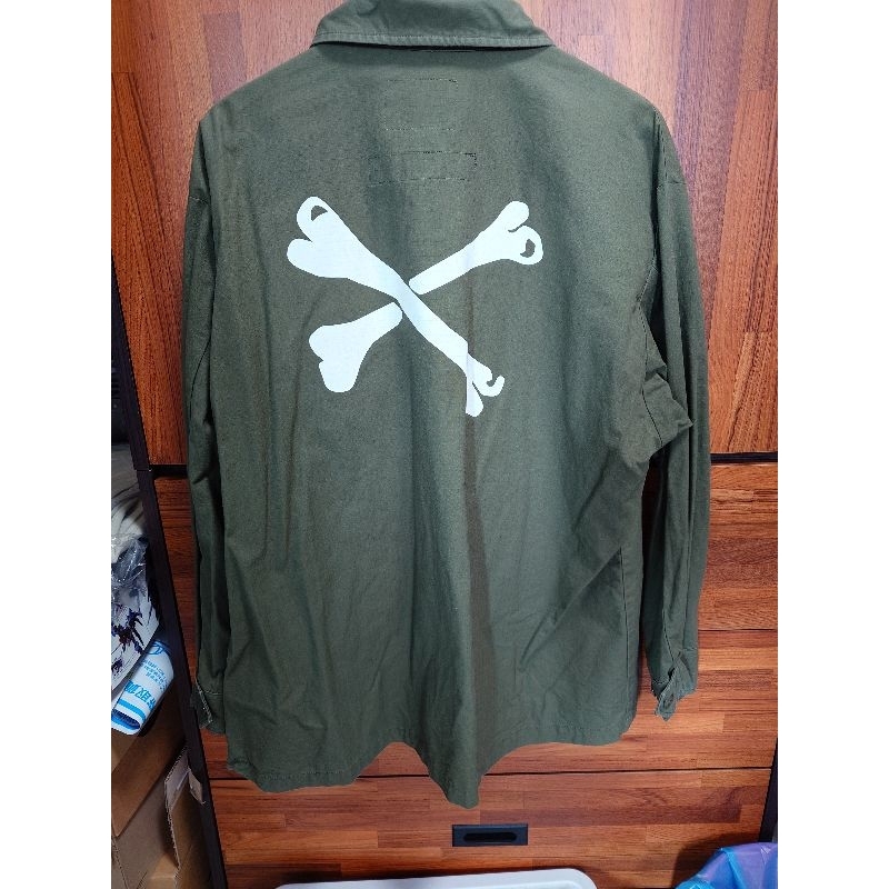 wtaps x neighborhood 4袋骨頭襯衫 2手 綠m | 蝦皮購物