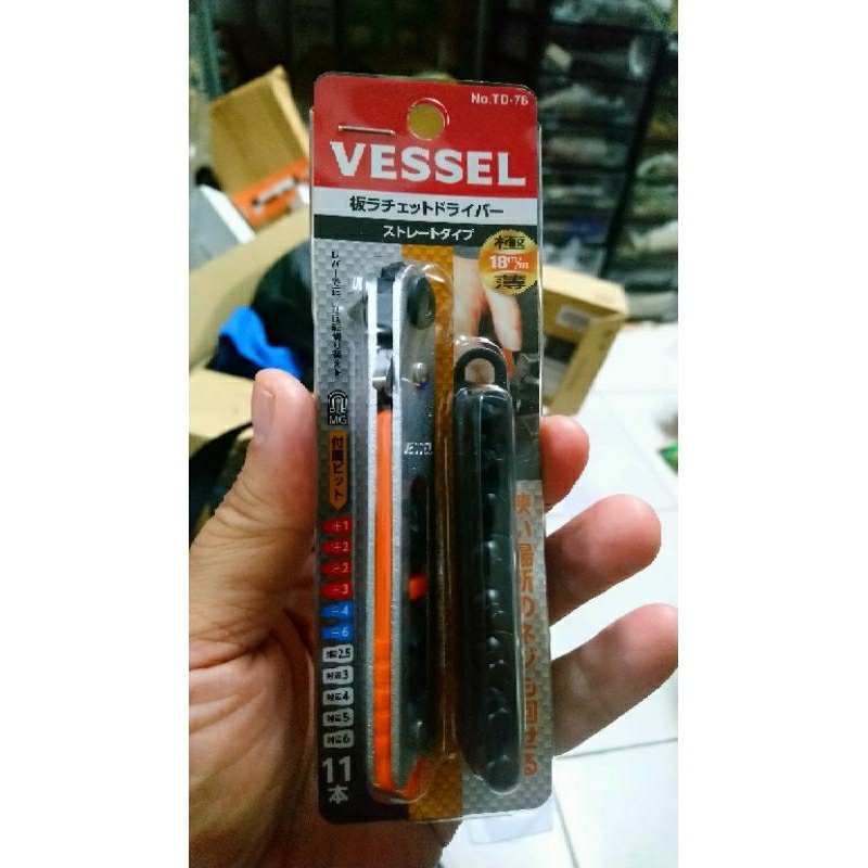含稅發票日本 VESSEL TD-76超薄 棘輪扳手 板手11件組+ - 六角 (TD 74 +1 +2 -6三件組) | 蝦皮購物