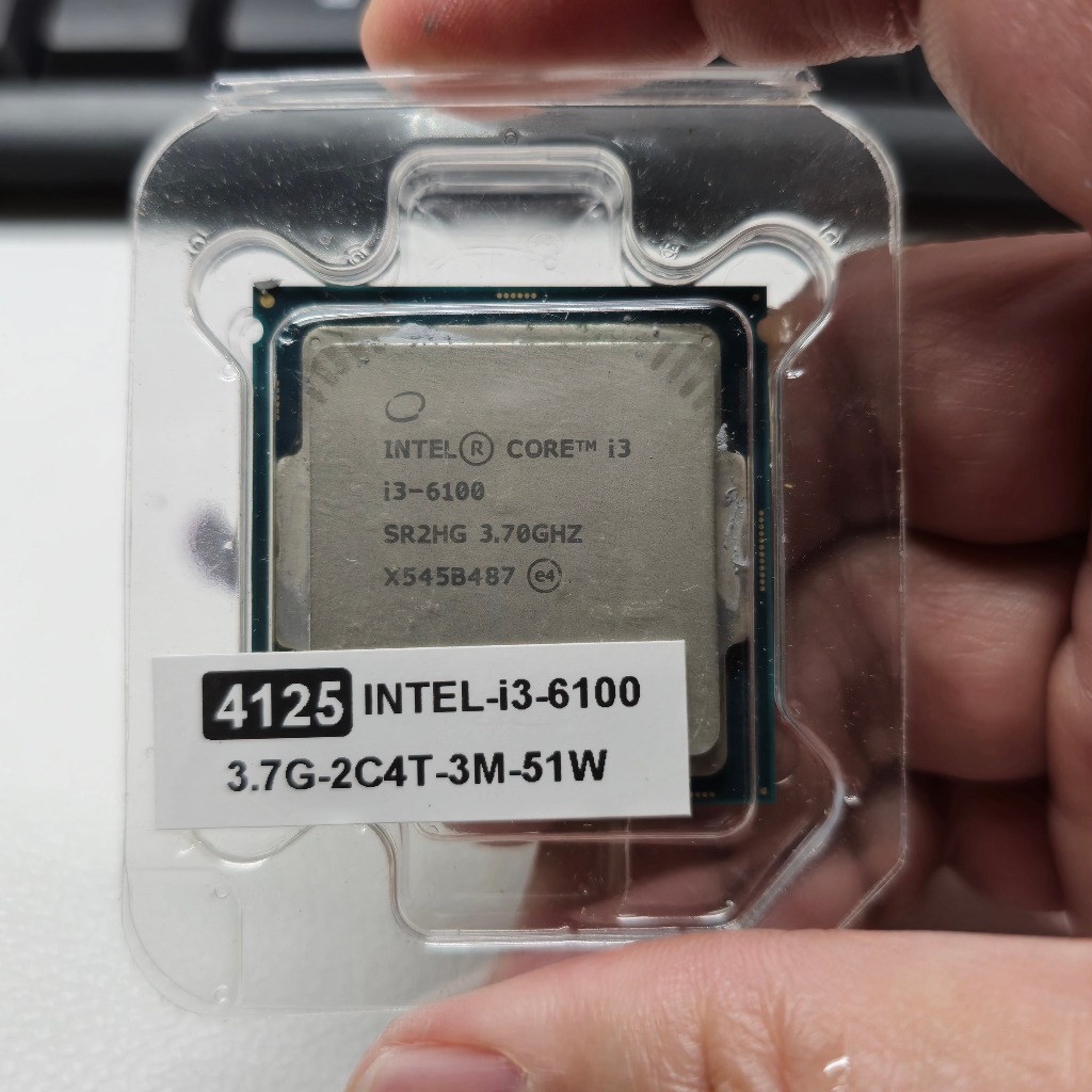 INTEL i3-6100 CPU 1151腳位 最高3.7G 3M 二手良品 INTEL第六代 功能正常 | 蝦皮購物