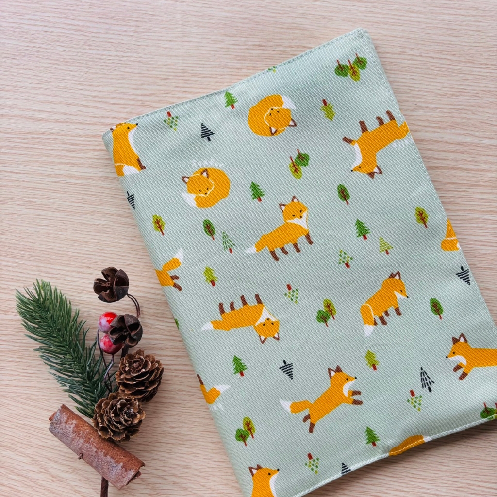 【一期一會】狐狸 手作可調式書衣 A5 25K B6 32K A6 50K 手帳 手札 書衣 書套 布書衣 媽媽手冊 | 蝦皮購物