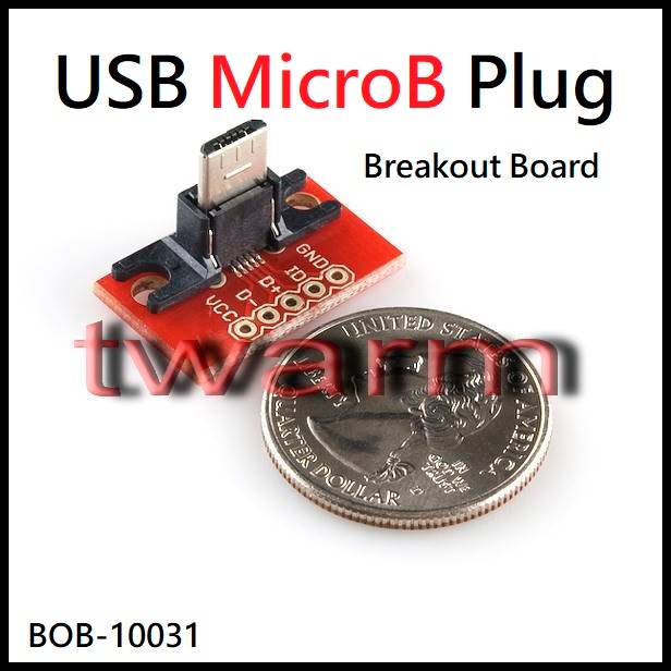 現貨＊Sparkfun原廠 USB MicroB Plug Breakout Board 轉接板（垂直microUSB） | 蝦皮購物