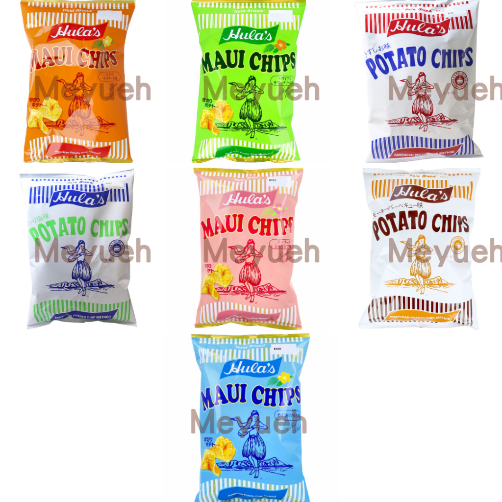 ｜日本現貨｜Hula Maui Chips 夏威夷美式薯片｜海鹽味 蒜香蝦 煙燻烤肉 厚切薯片｜ | 蝦皮購物