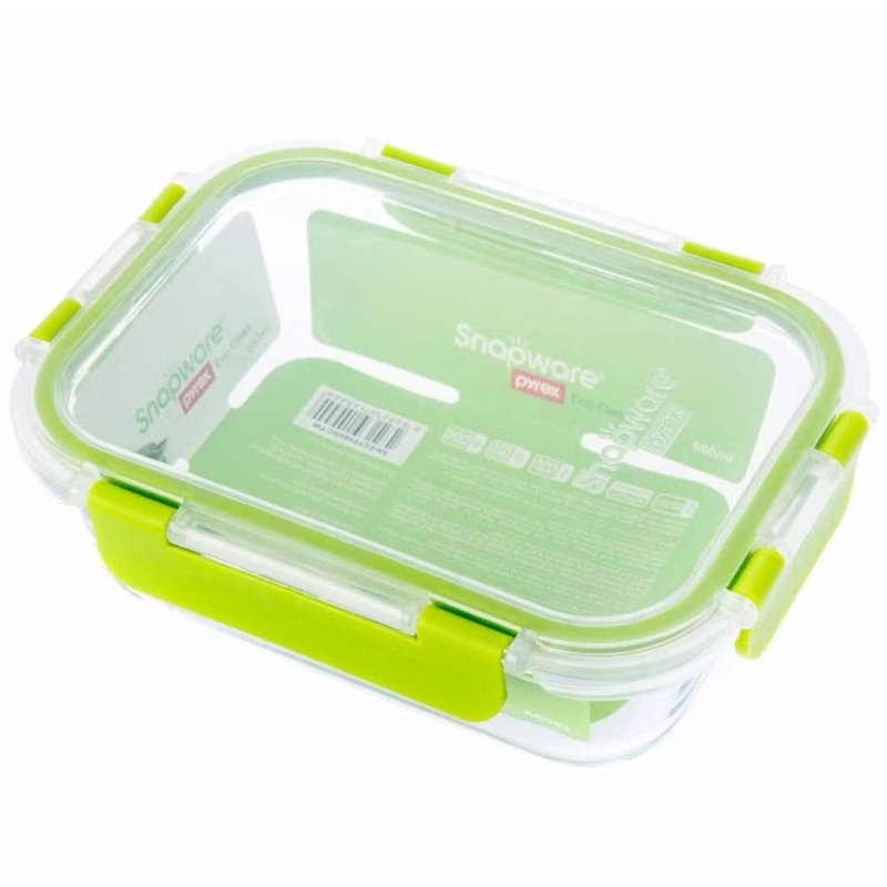 全新康寧snapware密扣耐熱玻璃保鮮盒 長方660ml | 蝦皮購物