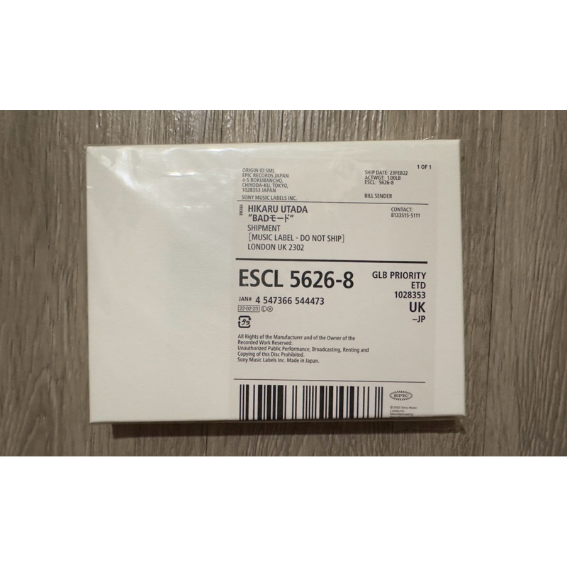 日本版 【初回生産限定盤】(CD+DVD+Blu-ray) / 宇多田 光/BAD MODE 專輯/ 附預購明信片卡片組 | 蝦皮購物