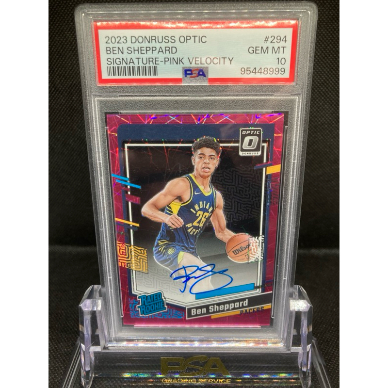 NBA 2023 Optic Ben Sheppard Auto Pink /79 RC PSA 10滿分新人簽名鑑定卡 | 蝦皮購物