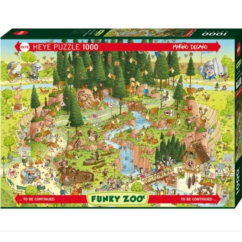 德國品牌HEYE 拼圖 FUNKY ZOO 動物園系列-黑森林 1000片 二手品 | 蝦皮購物