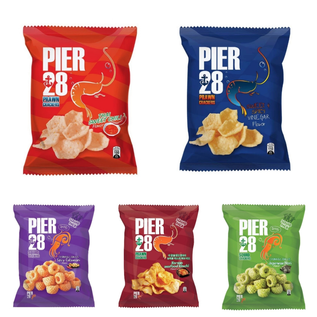 菲律賓 PIER 28 泰式 辣味醬 醋味 蝦餅 蝦味餅 PRAWN CRACKERS rebisco | 蝦皮購物