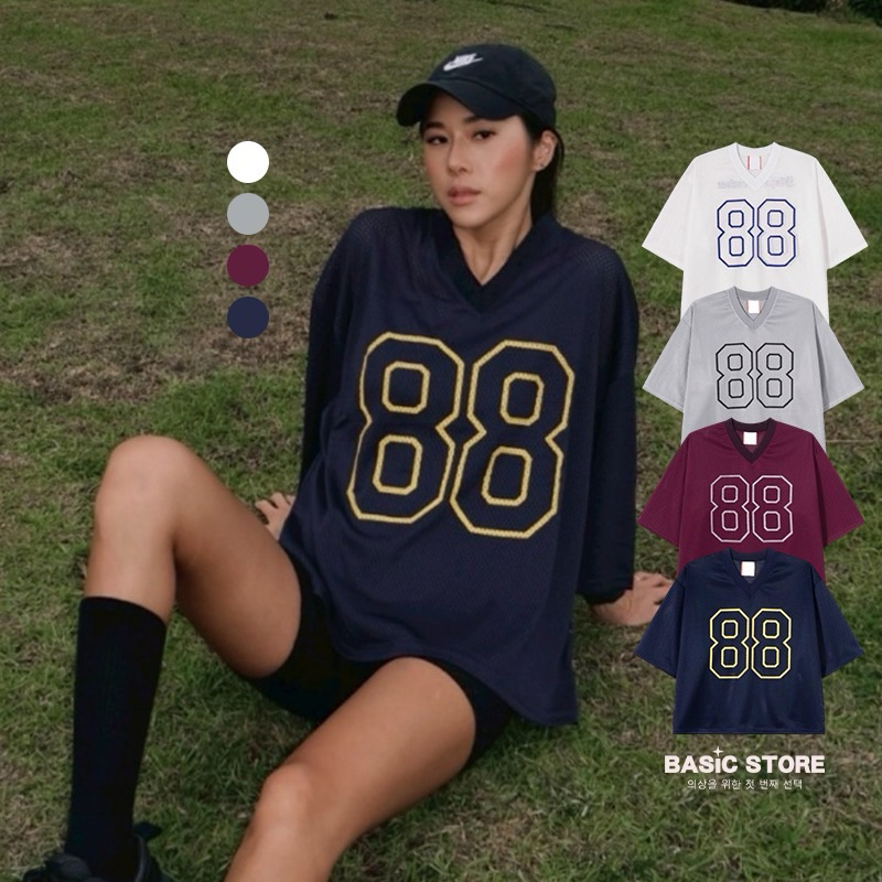 【BASIC】24H出貨 | CLEAN FIT 網眼88短版球衣 螺紋 短版 高彈力 網眼布 短袖 | 蝦皮購物